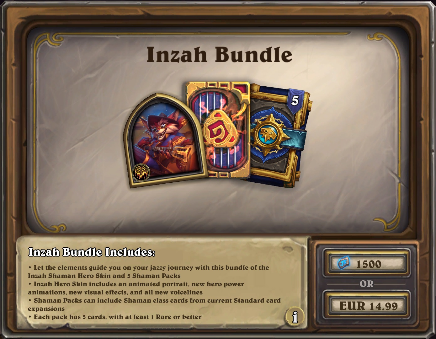 Shop Update: Shaman & Rogue Skin + Pack Bundles - Hearthstone Top Decks