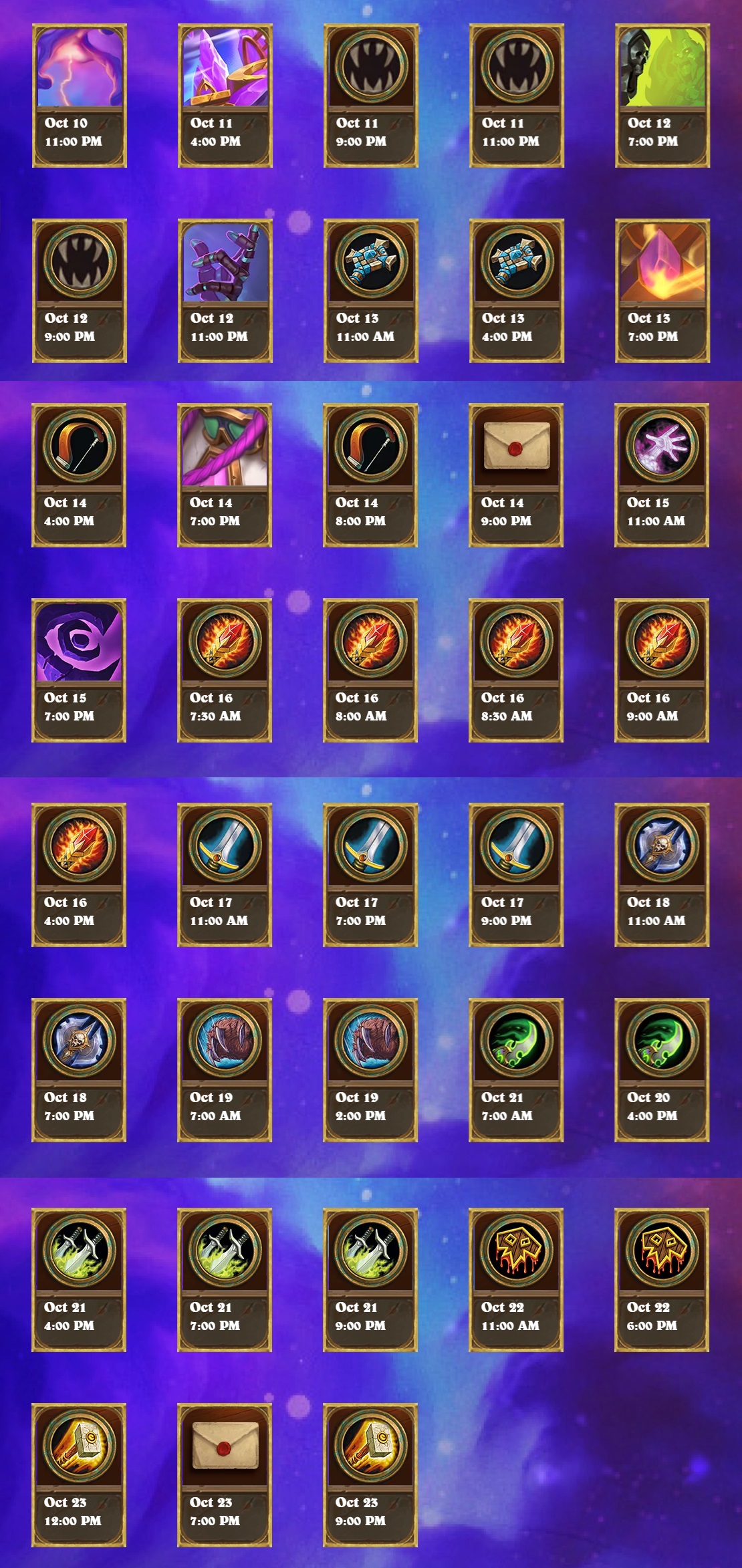 The Great Dark Beyond Expansion Card Reveal Schedule - Hearthstone Top Decks